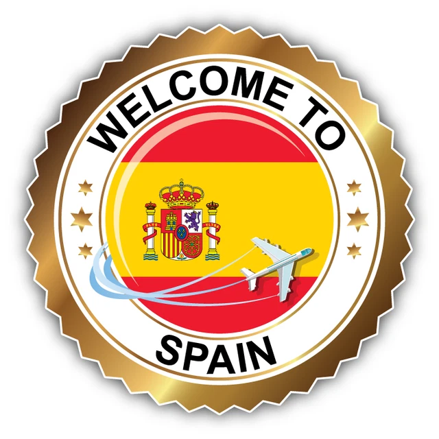 DOPASTICKER Spain Travel Welcome Sticker Decal Phone Decal Water Bottle ...