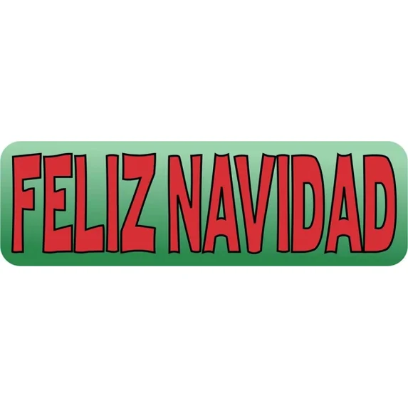DOPASTICKER Spanish Feliz Navidad Sticker Merry Noel Sticker Festive ...