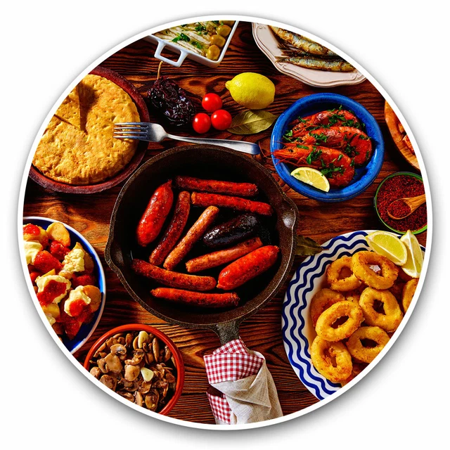 DOPASTICKER Spanish Tapas Food Spain Restaurant Cool Gift Decorative ...