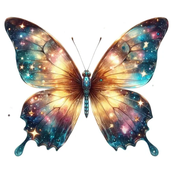 DOPASTICKER Sparkly Butterfly Sticker Sparkling Butterfly Phone Sticker ...