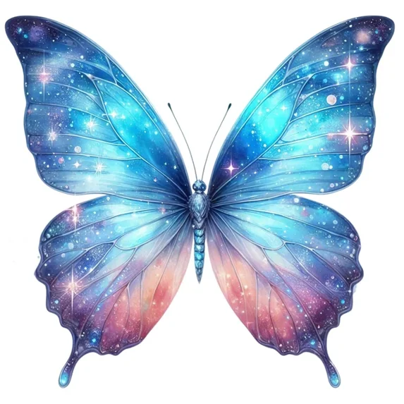 DOPASTICKER Sparkly Butterfly Sticker Sparkling Butterfly Phone Sticker ...