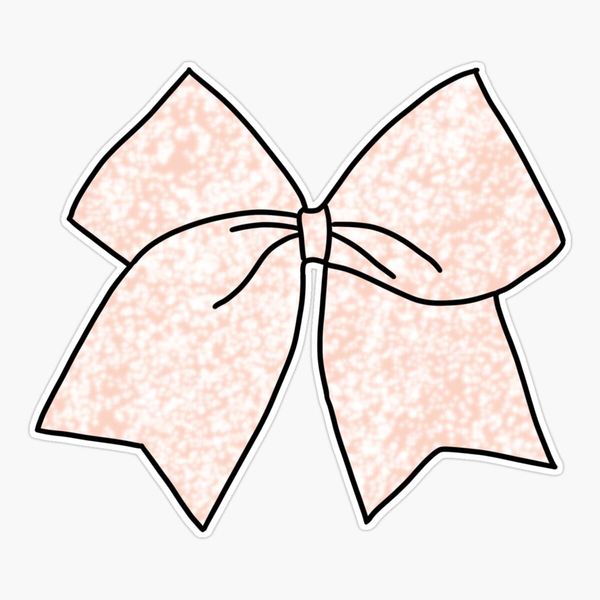 DOPASTICKER Sparkly Pink Cheer Bow Sticker, Phone Sticker Car Sticker ...