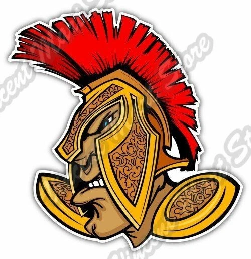 DOPASTICKER Spartan Trojan Soldier Head Gift Car Sticker Decal Phone ...