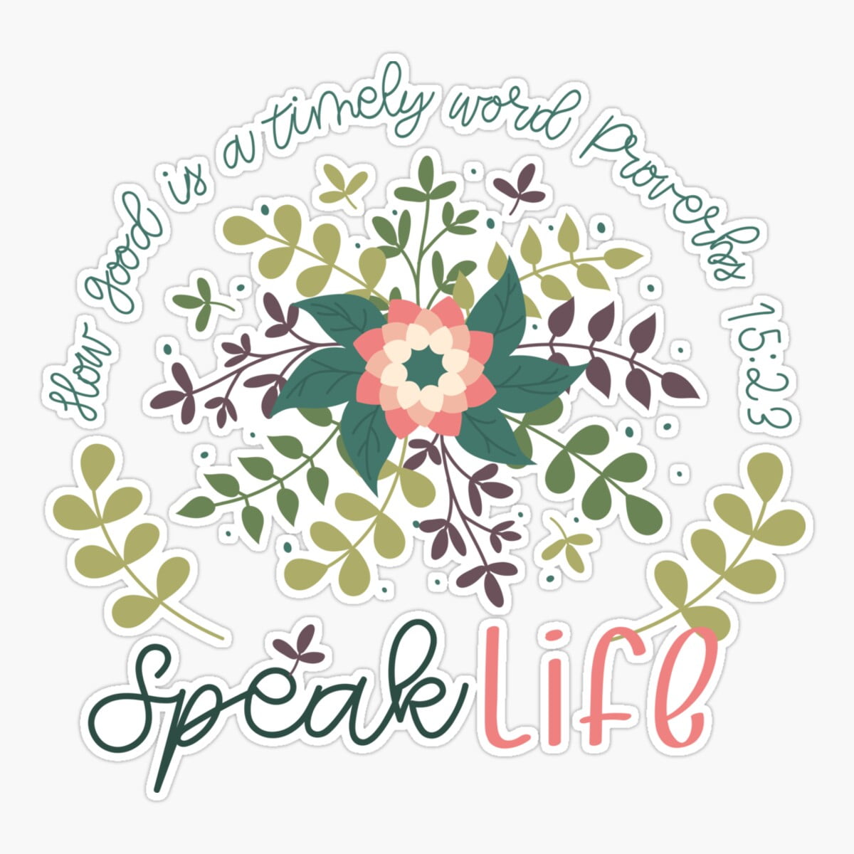 DOPASTICKER Speak Life Christian Bible Sticker, Phone Sticker Car ...