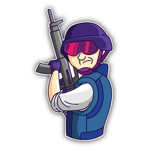 DOPASTICKER Special Agent Cartoon Car Sticker Phone Decal Water Bottle ...