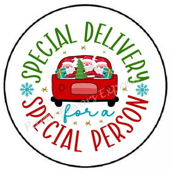 DOPASTICKER Special Delivery Chris.Tmas Stickers Favors Gift You ...