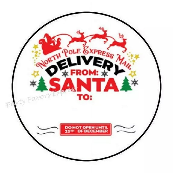 DOPASTICKER Special Delivery From Jolly Man Present Tag Decor Stickers ...