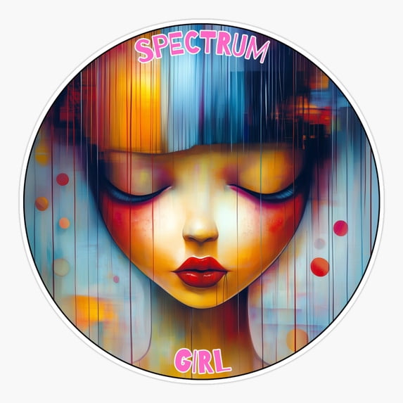DOPASTICKER Spectrum Girl. It'S Not Just In Her Hair. Sticker, Phone ...