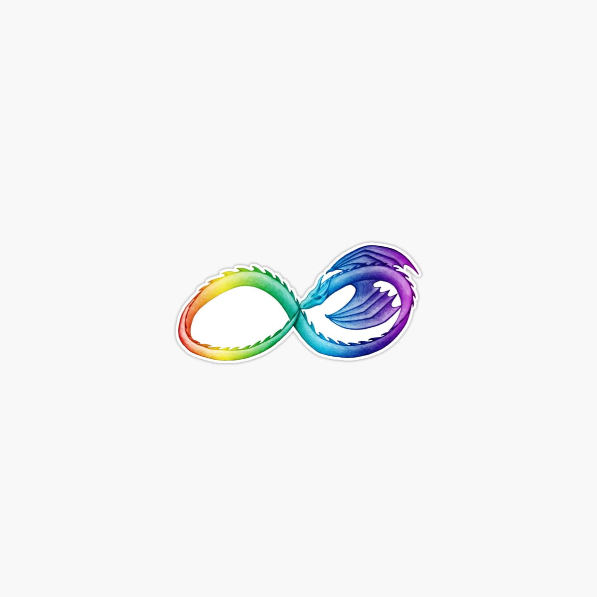 DOPASTICKER Spectrum Infinity Dragon Sticker Phone Sticker, Latop ...