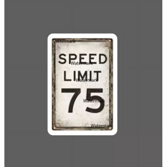 DOPASTICKER Speed Limit 75 Sticker Traffic Sticker Phone Sticker, Latop ...