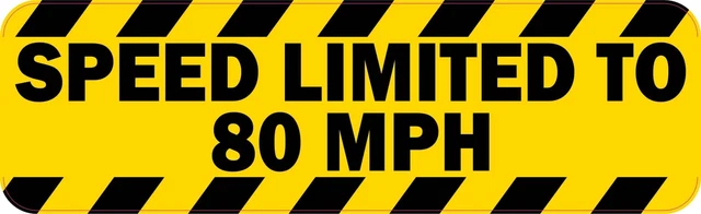 DOPASTICKER Speed Limited To 80 Mph Sticker Phone Sticker, Latop ...