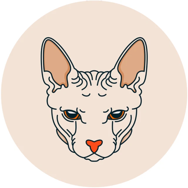 DOPASTICKER Sphynx Cat, Feline Pet Lover Animal Kitten Phone Decal ...