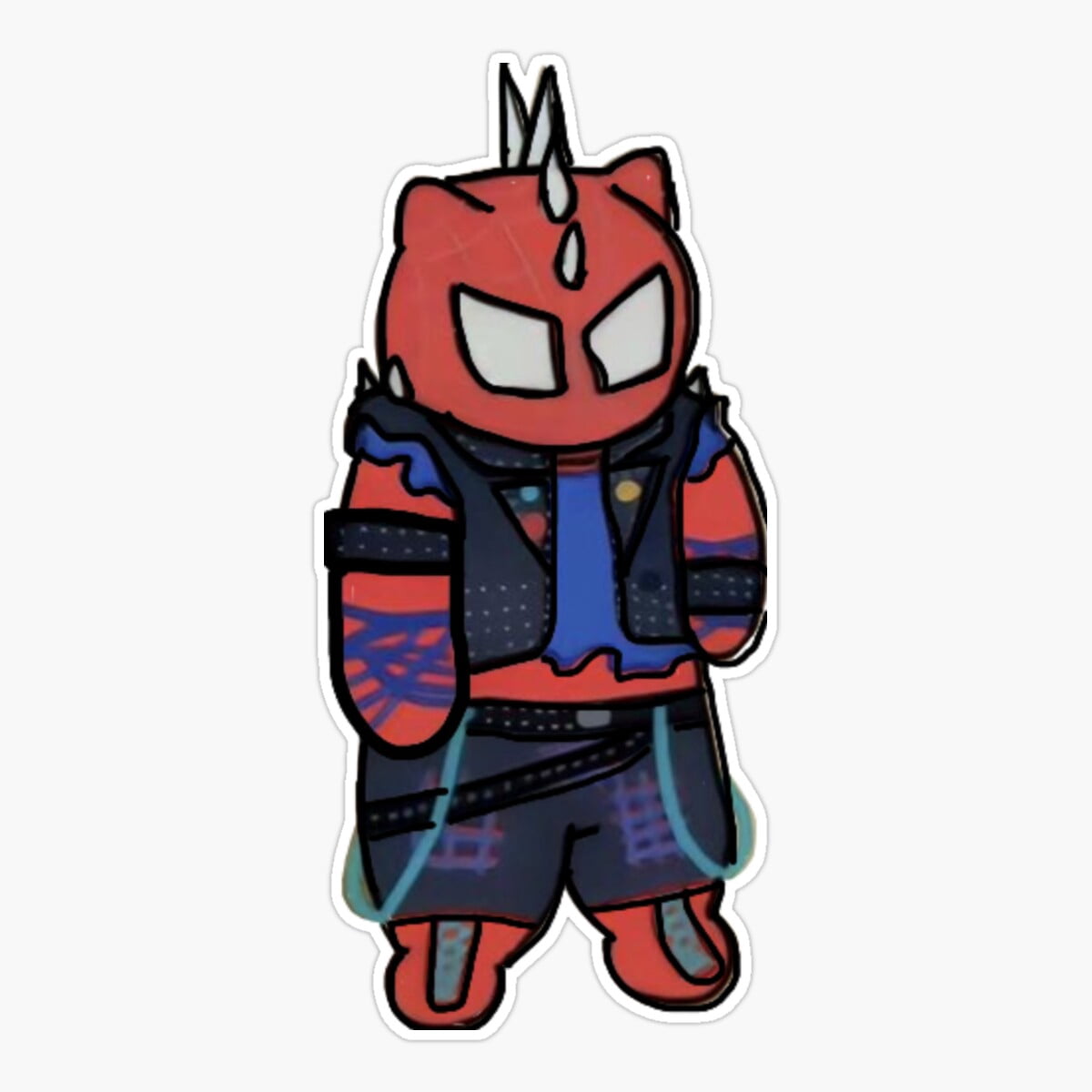 DOPASTICKER Spiderpunk Cat Sticker, Phone Sticker Water Bottle Sticker ...