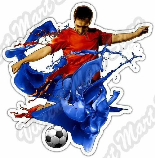 DOPASTICKER Splash Soccer Player Football Sport Car Window Sticker ...