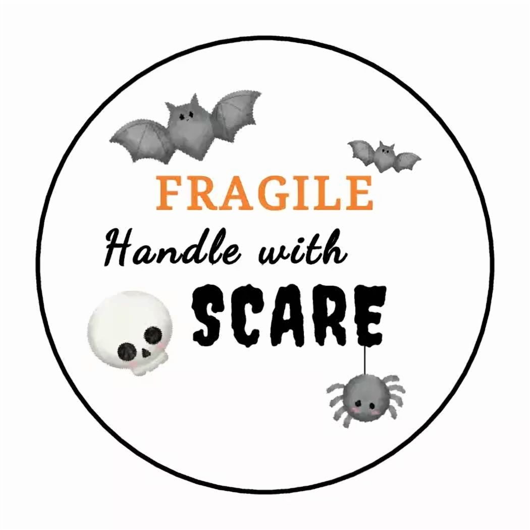 DOPASTICKER Spooky Happy Mail Fragile Hallo.Ween Envelope Seal Stickers ...