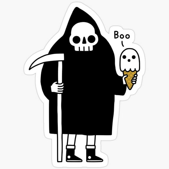 DOPASTICKER Spooky Ice Cream Cone Perfect Gift Everyone Phone Decal ...