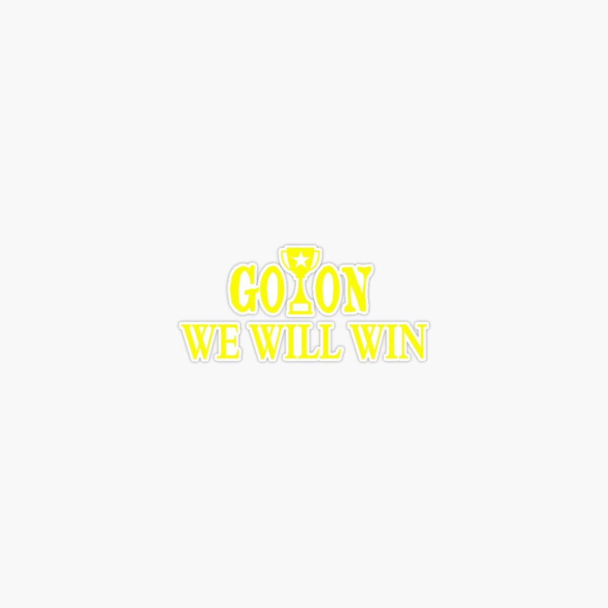 DOPASTICKER Sport Sticker Go On We Will Win Sticker, Phone Sticker Car ...