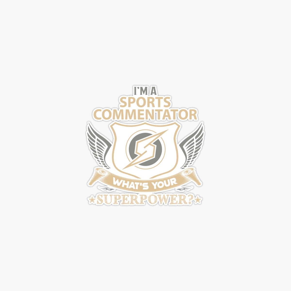 DOPASTICKER Sports Commentator Sticker, What Is Your Superpower Job ...