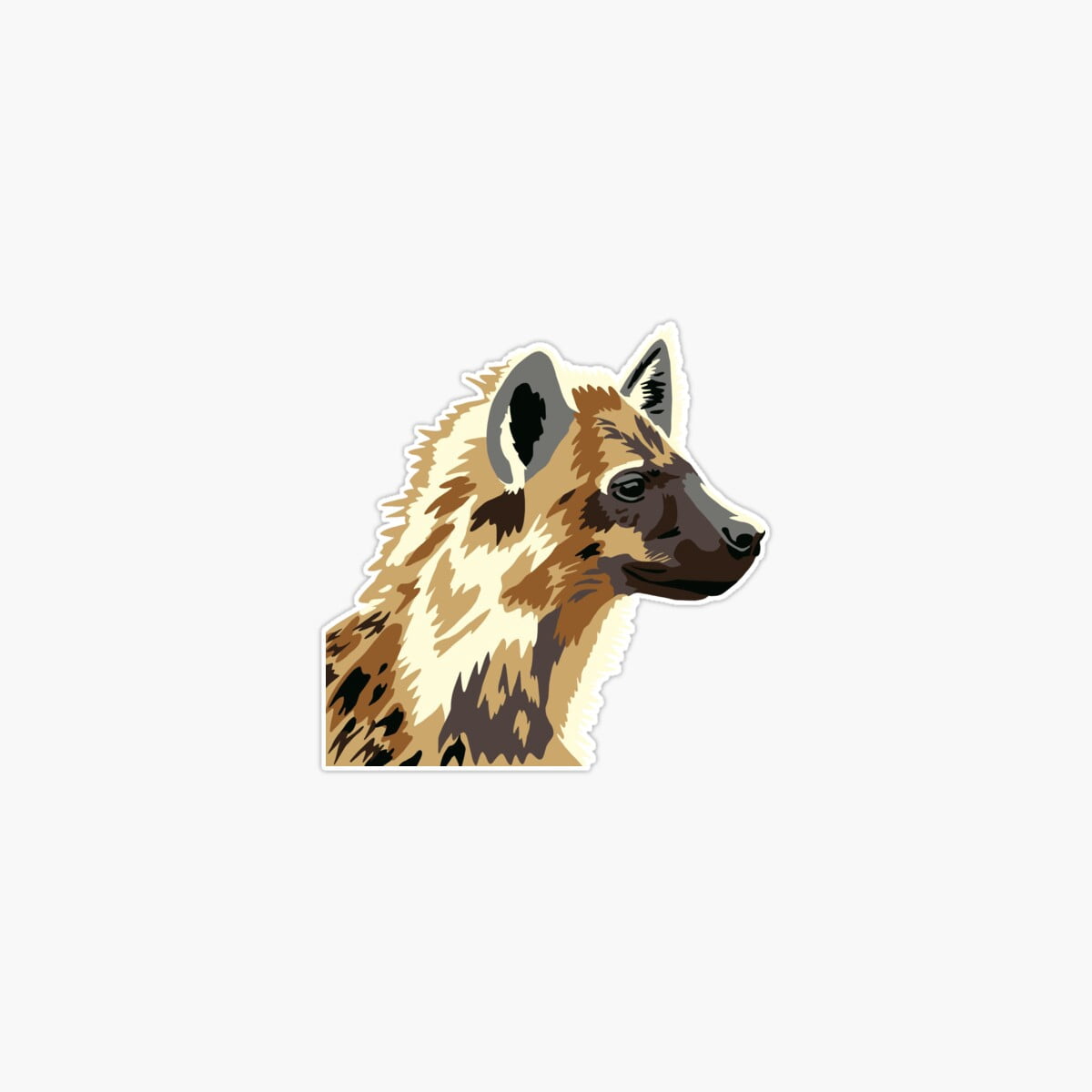 DOPASTICKER Spotted Hyena Portrait Sticker Phone Sticker, Latop Sticker ...