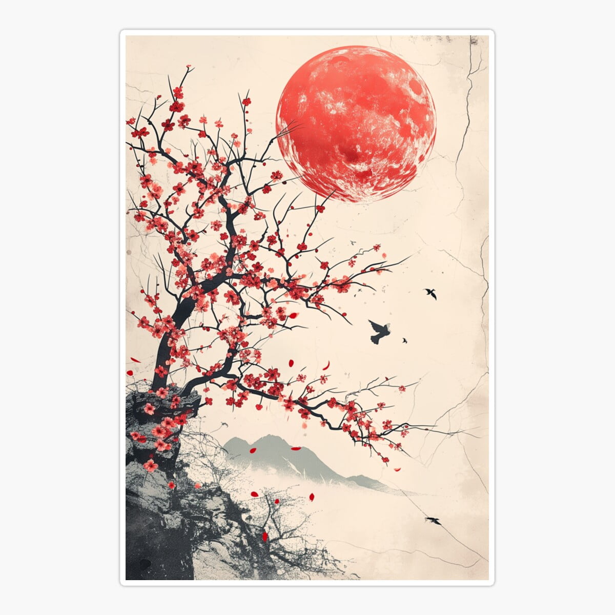 DOPASTICKER Spotted Kitty In Love Sticker, Phone Sticker Car Sticker ...