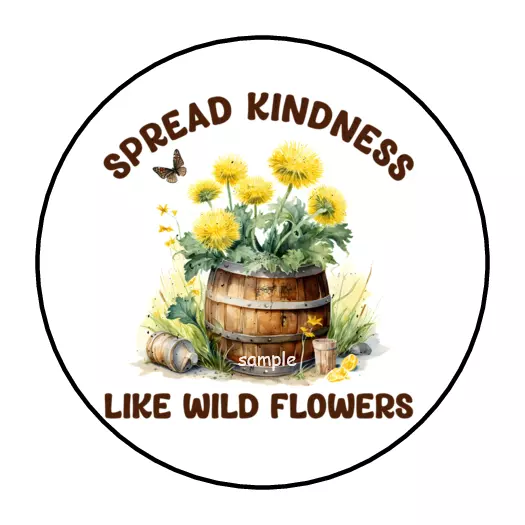 DOPASTICKER Spread Kindness Flowers Stickers Phone Decal Water Bottle ...