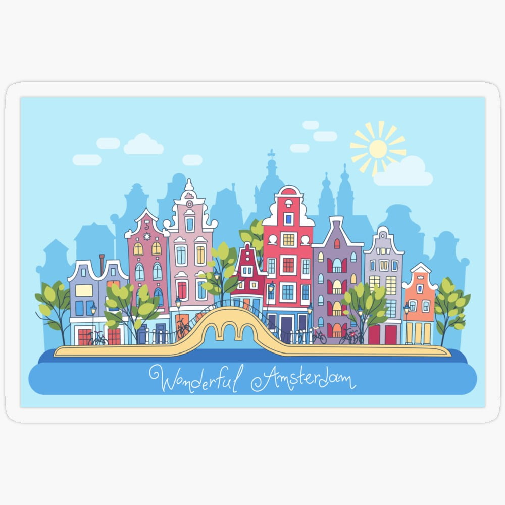 DOPASTICKER Spring Amsterdam Banner 2 Rectangle - Perfect Birthday Gift ...