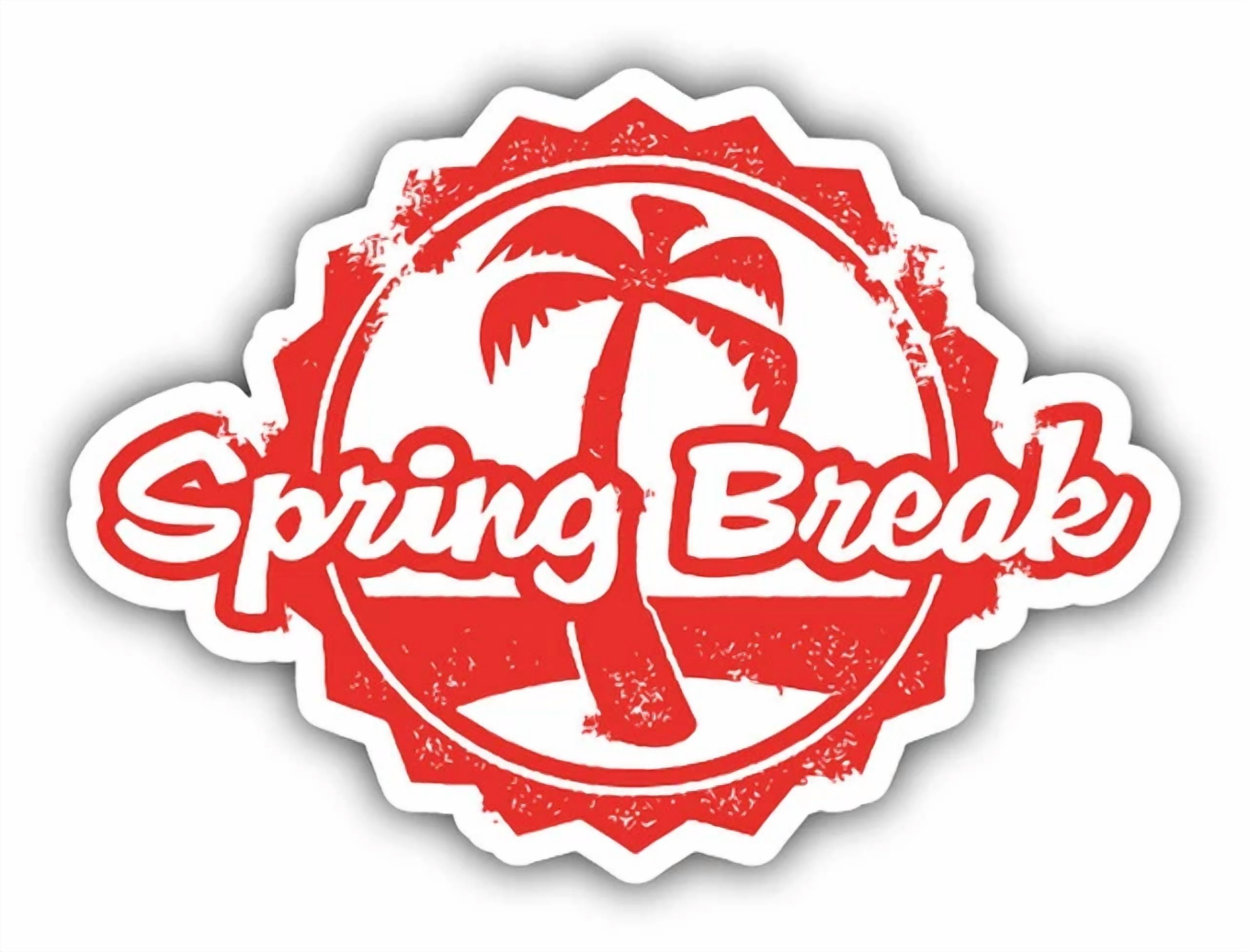 DOPASTICKER Spring Break Holidays Grunge Car Sticker Phone Water Bottle ...