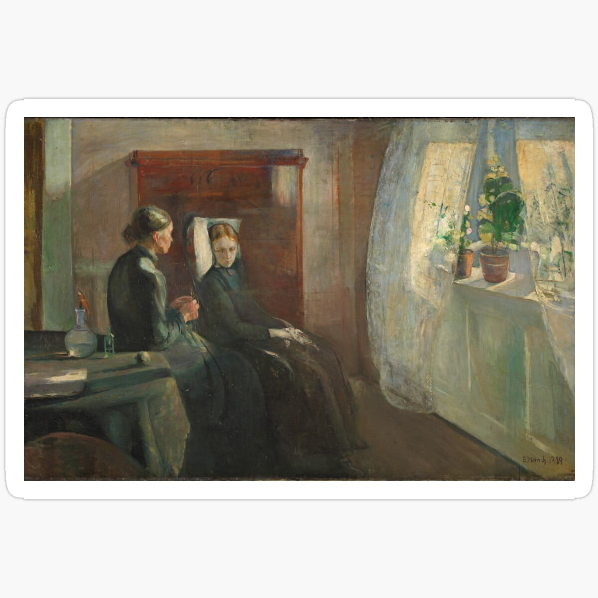DOPASTICKER Spring By Edvard Munch, 1889 Glossy Sticker Waterproof ...