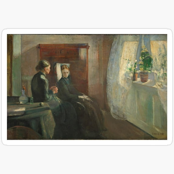 DOPASTICKER Spring By Edvard Munch, 1889 Glossy Sticker Waterproof ...