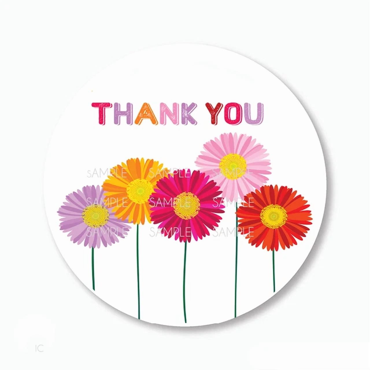 DOPASTICKER Spring Daisies Thank You Scrapbook Stickers Phone Decal ...