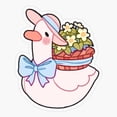 DOPASTICKER Spring Duck Carrying Lowers Sticker, Phone Sticker Car ...