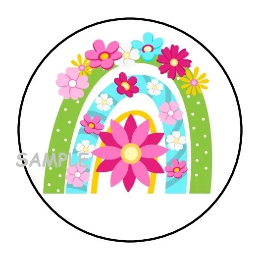 DOPASTICKER Spring Floral Rainbow Stickers Gifts Flowers Phone Decal ...