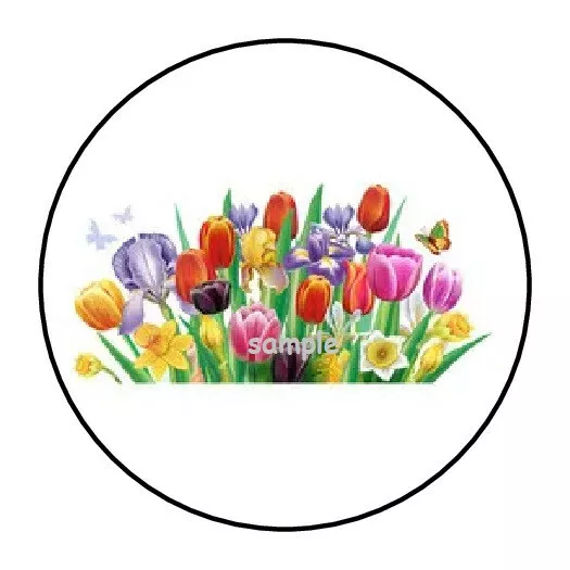 DOPASTICKER Spring Summer Flowers Stickers Tulips Phone Decal Water ...