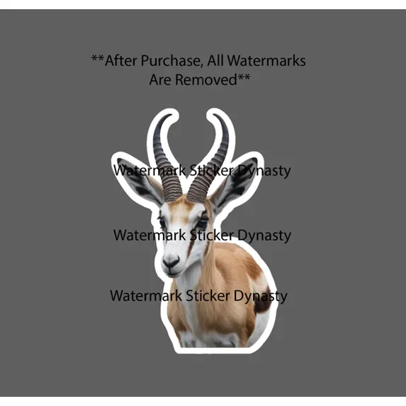 DOPASTICKER Springbok Sticker Animal Hunting Nature Wild Sticker Phone ...