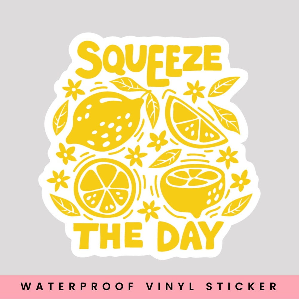 DOPASTICKER Squeeze The Day Sticker, Lemons Sticker, Lemonade Sticker ...
