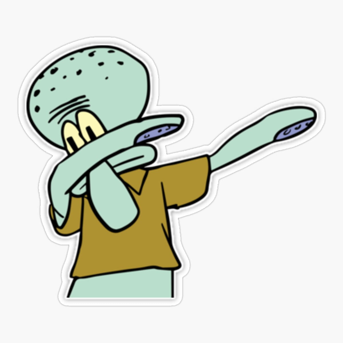 DOPASTICKER Squidward Dabbing Sticker, Phone Sticker Car Stickers ...