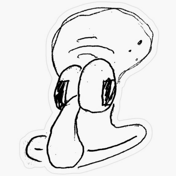 DOPASTICKER Squidward Sticker Phone Sticker, Latop Sticker, Lover Gift ...