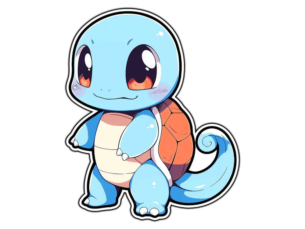 DOPASTICKER Squirtle Cute Sticker Decal Phone Decal Water Bottle ...
