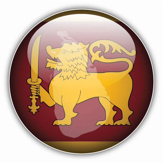 DOPASTICKER Sri Lanka Flag Map Sticker Decal Phone Decal Water Bottle ...