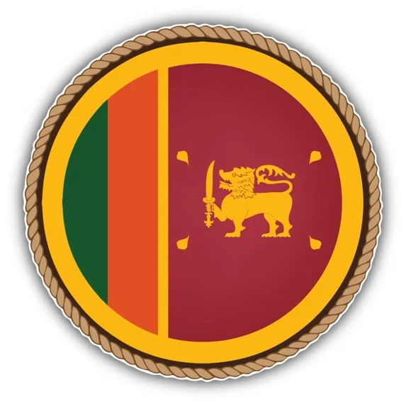 DOPASTICKER Sri Lanka Flag Seal Label Sticker Decal Phone Decal Water ...