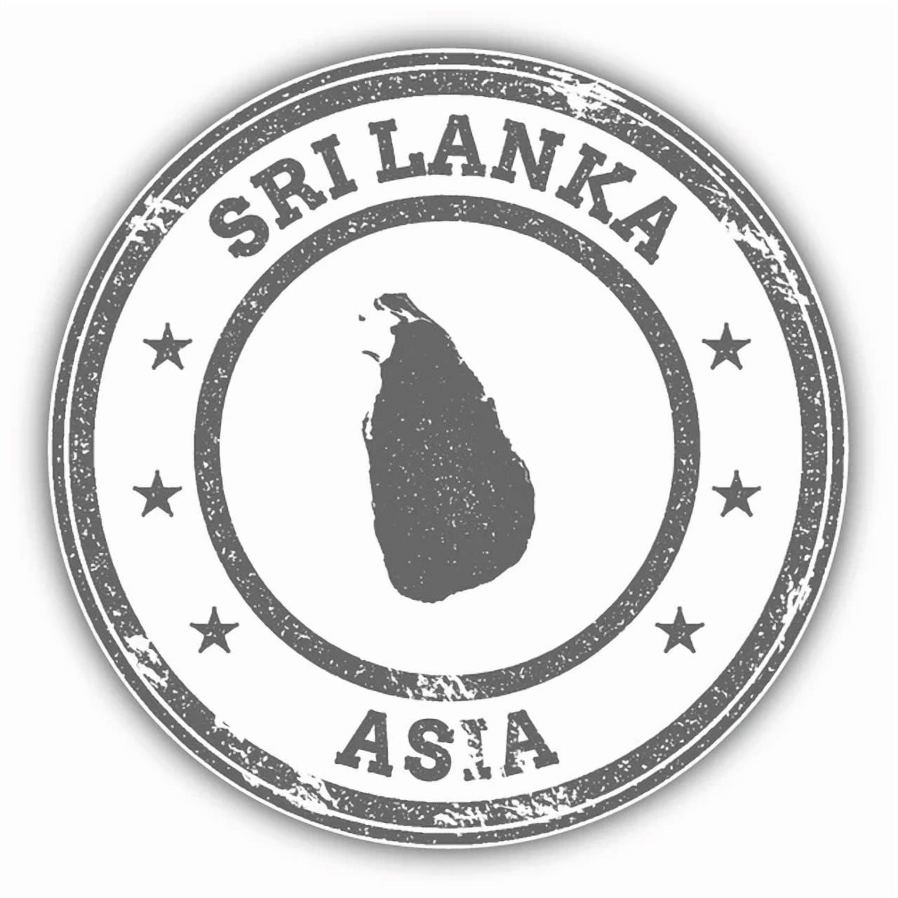 DOPASTICKER Sri Lanka Map Asia Grunge Rubber Sticker Decal Phone Decal ...