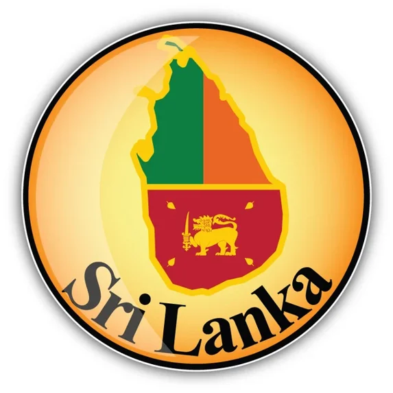 DOPASTICKER Sri Lanka Map Flag Label Car Sticker Phone Water Bottle ...