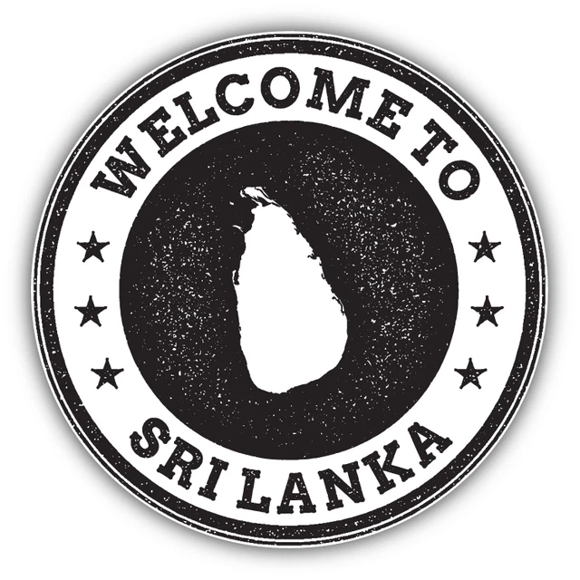 DOPASTICKER Sri Lanka Map Grunge Welcome Stamp Sticker Decal Phone ...