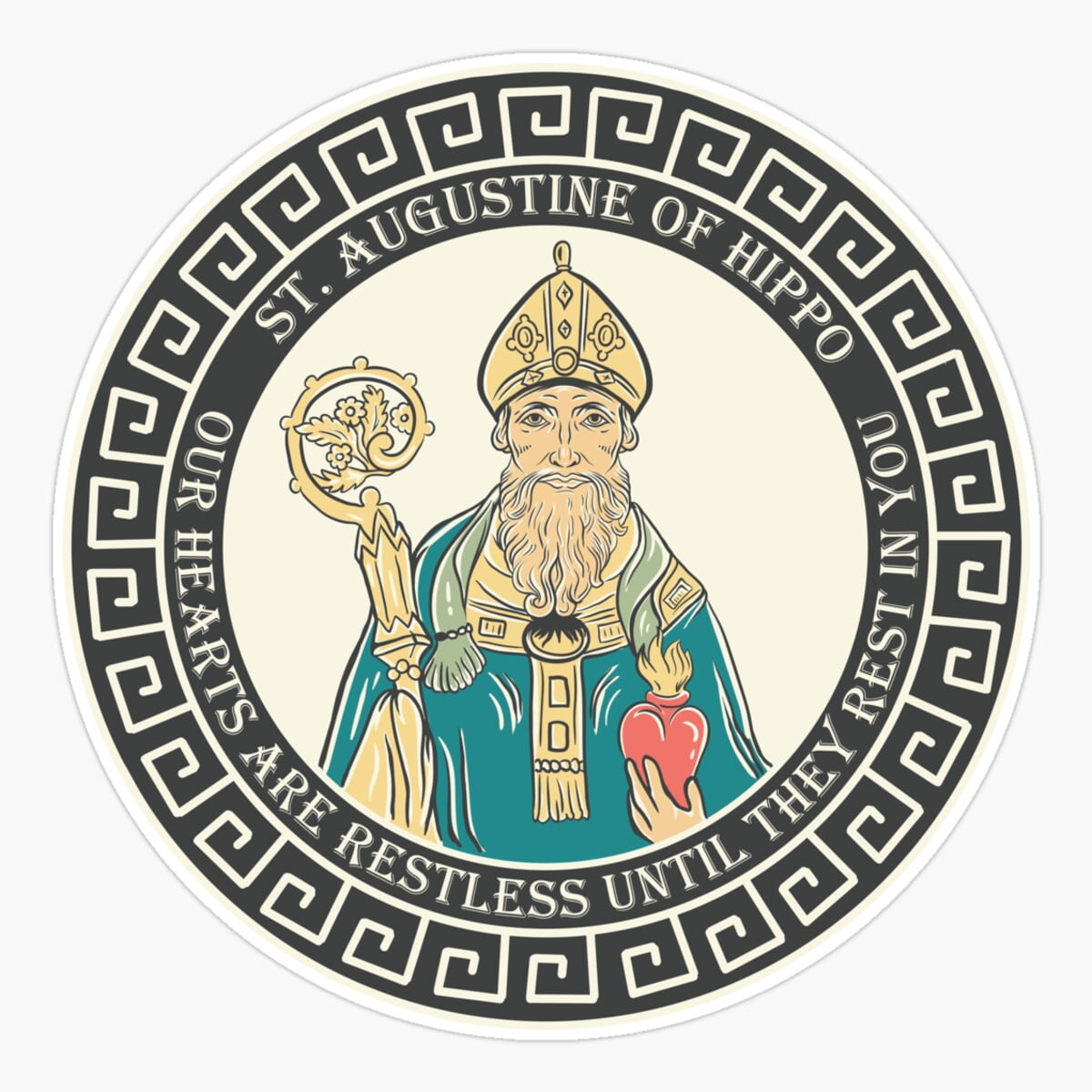 DOPASTICKER St. Augustine Of Hippo Sticker, Phone Sticker Car Sticker ...