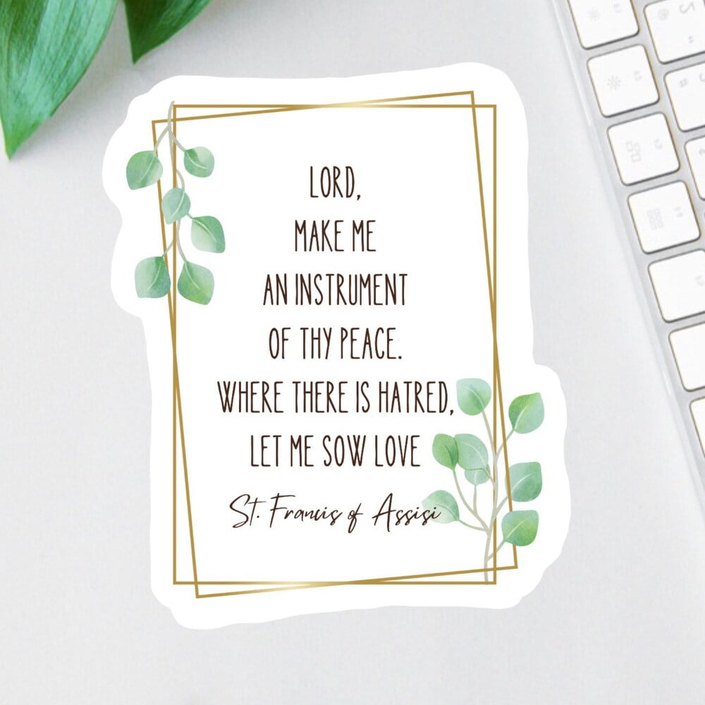 DOPASTICKER St. Francis Of Assisi, Let Me Sow Love, Boho, Christian ...