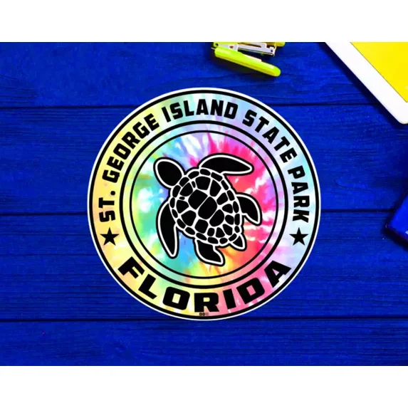 DOPASTICKER St. George Island State Park Florida Beach Decal Sea Turtle ...