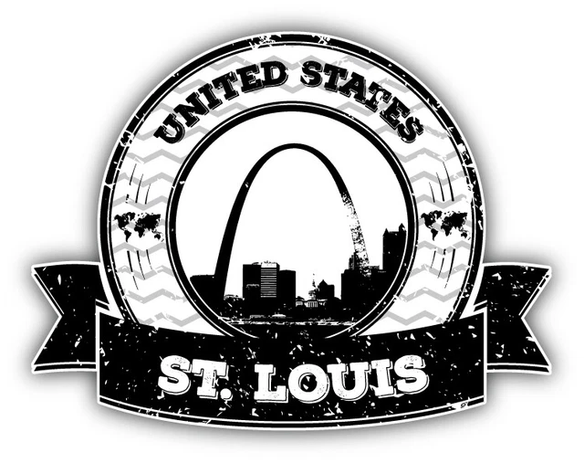 DOPASTICKER St. Louis United States Grunge Rubber Travel Sticker Decal ...