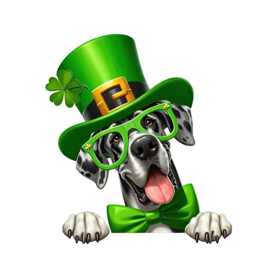 DOPASTICKER St Patrick'S Day Dog Car Sticker Dogs Sticker Phone Sticker ...