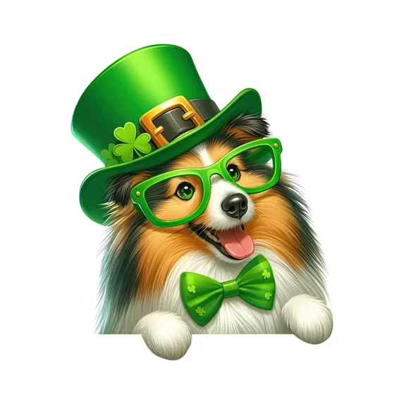 DOPASTICKER St Patrick'S Day Dog Car Sticker Dogs Sticker Phone Sticker ...