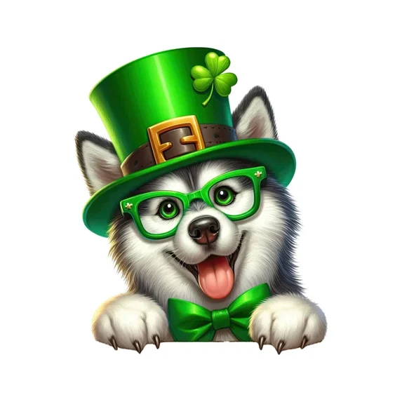 DOPASTICKER St Patrick'S Day Dog Car Sticker Dogs Sticker Phone Sticker ...